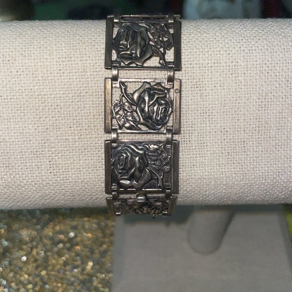 Jewelry | Vintage Sterling Silver Rose Bracelet | Poshmark